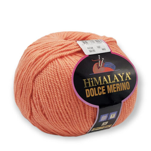 Пряжа HiMALAYA "DOLCE MERİNO" 50% Шерсть мериноса, 50% Микрофибра, 100гр/230м, (59428 Лососевый) 1 упаковка (10 мотков)