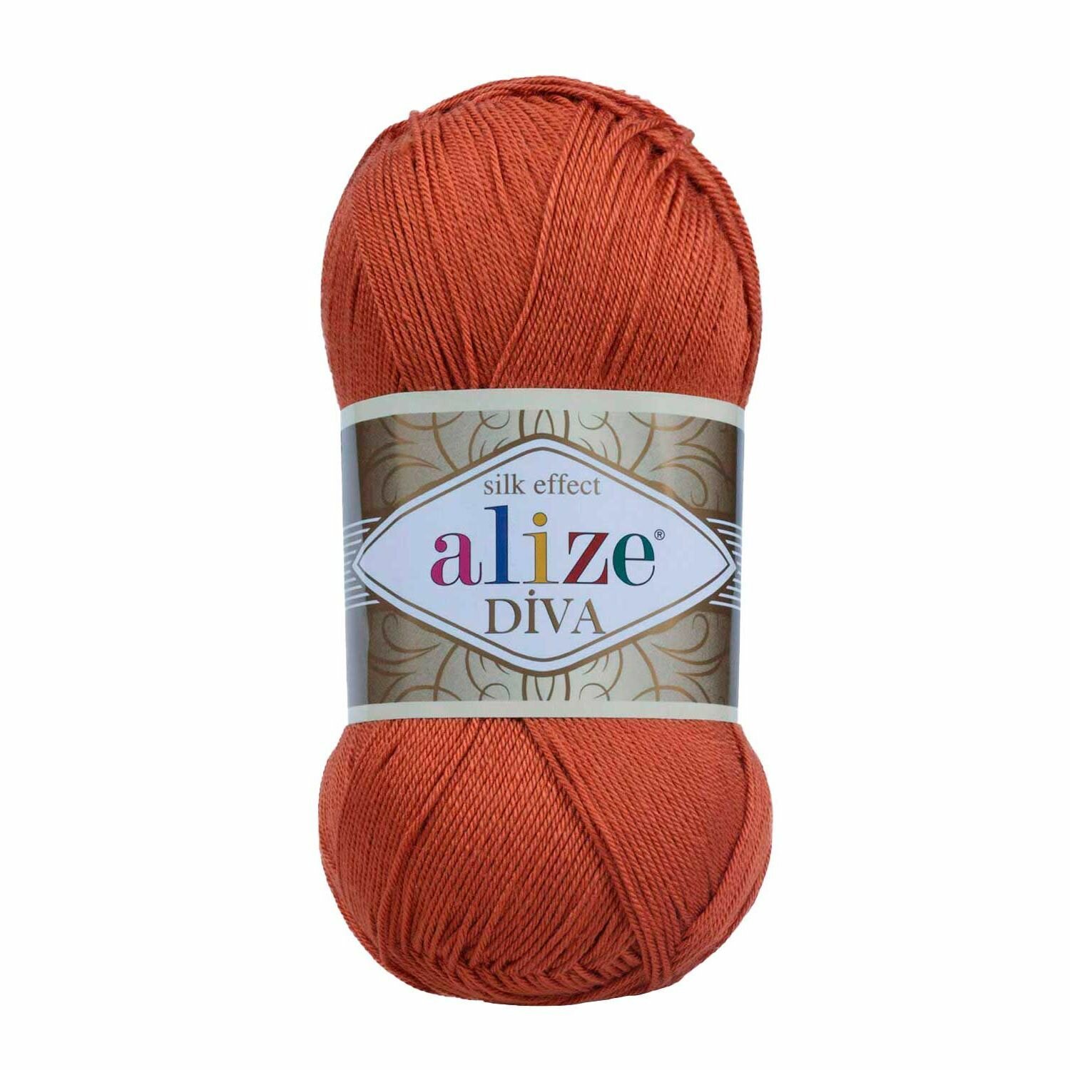 Пряжа ALIZE DIVA, терракот - 36, 100% микрофибра акрил, 5 мотков, 100 г, 350 м.
