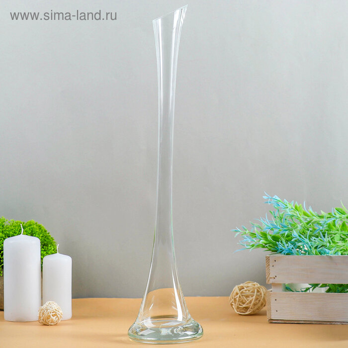 Ваза «Фристайл», 200 мл, d=2.5 см, 40×9.5 см, стекло, прозрачная
