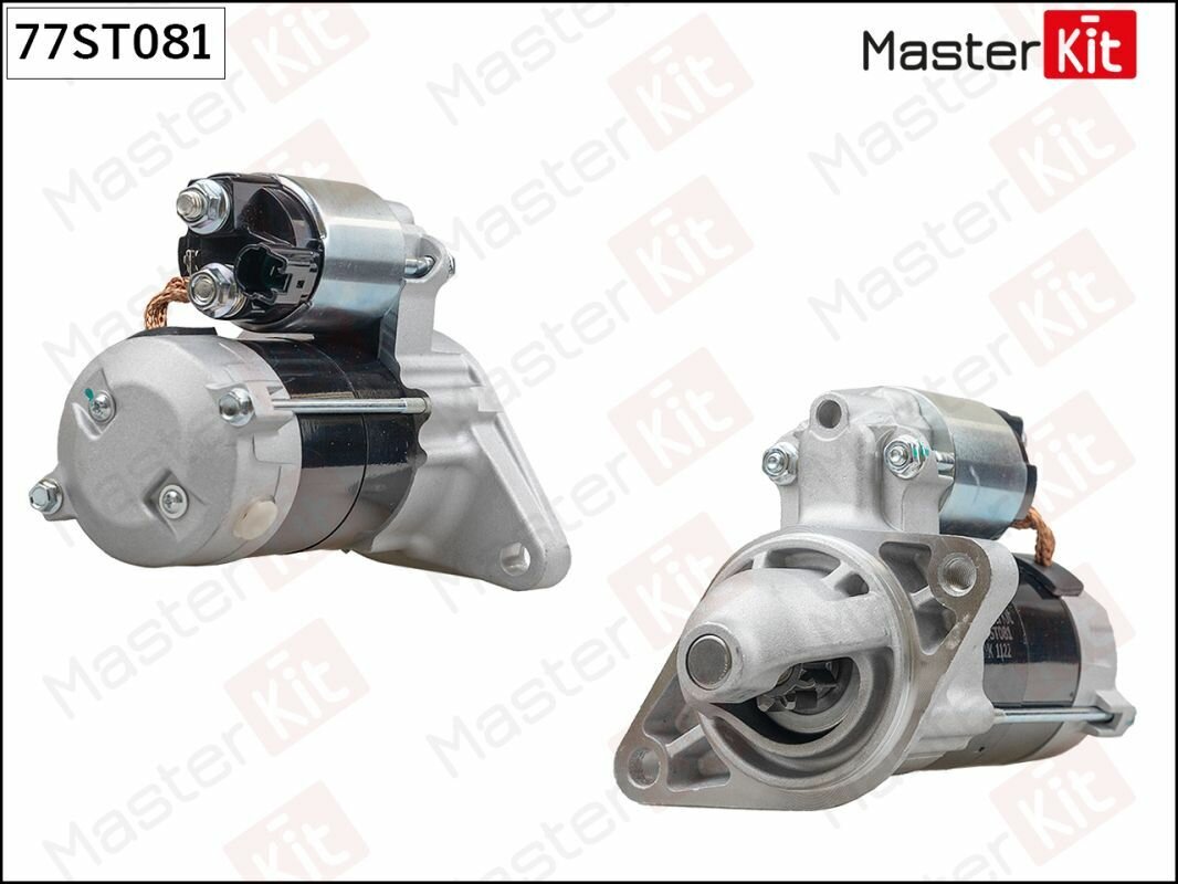 Стартер для автомобиля Hyundai Solaris, Accent 3, Getz, KIA Rio 1-3, Cee'd, Cerato (0.9kw) MasterKit Арт. 77ST084