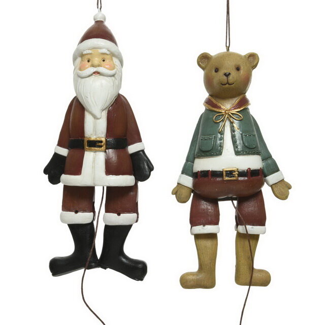 Набор елочных игрушек-марионеток Christmas Team 19 см, 2 шт, Kaemingk (Кейминг), 530777-набор