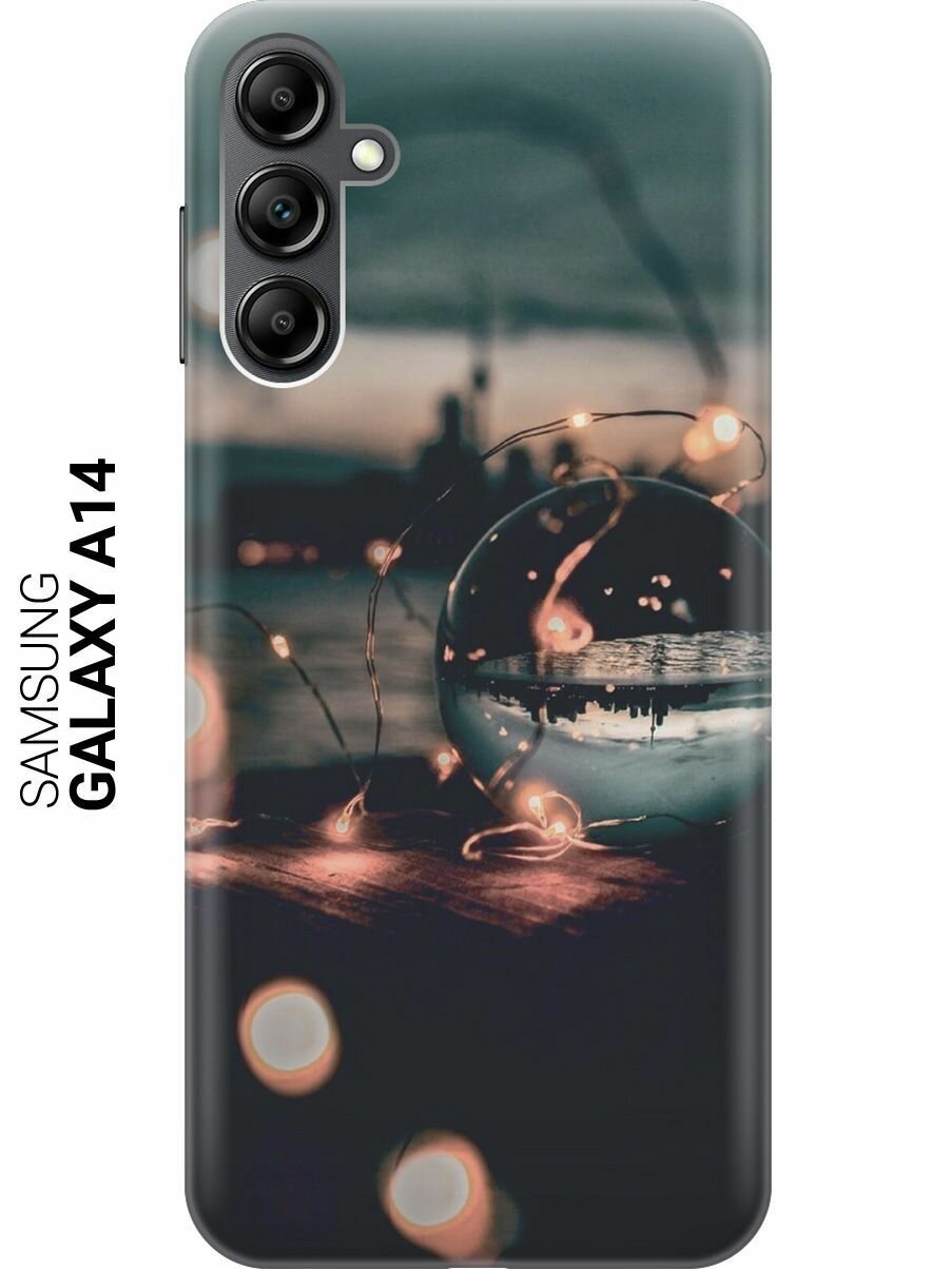 Силиконовый чехол на Samsung Galaxy A14, Самсунг А14 с принтом "Вечер, отдых"
