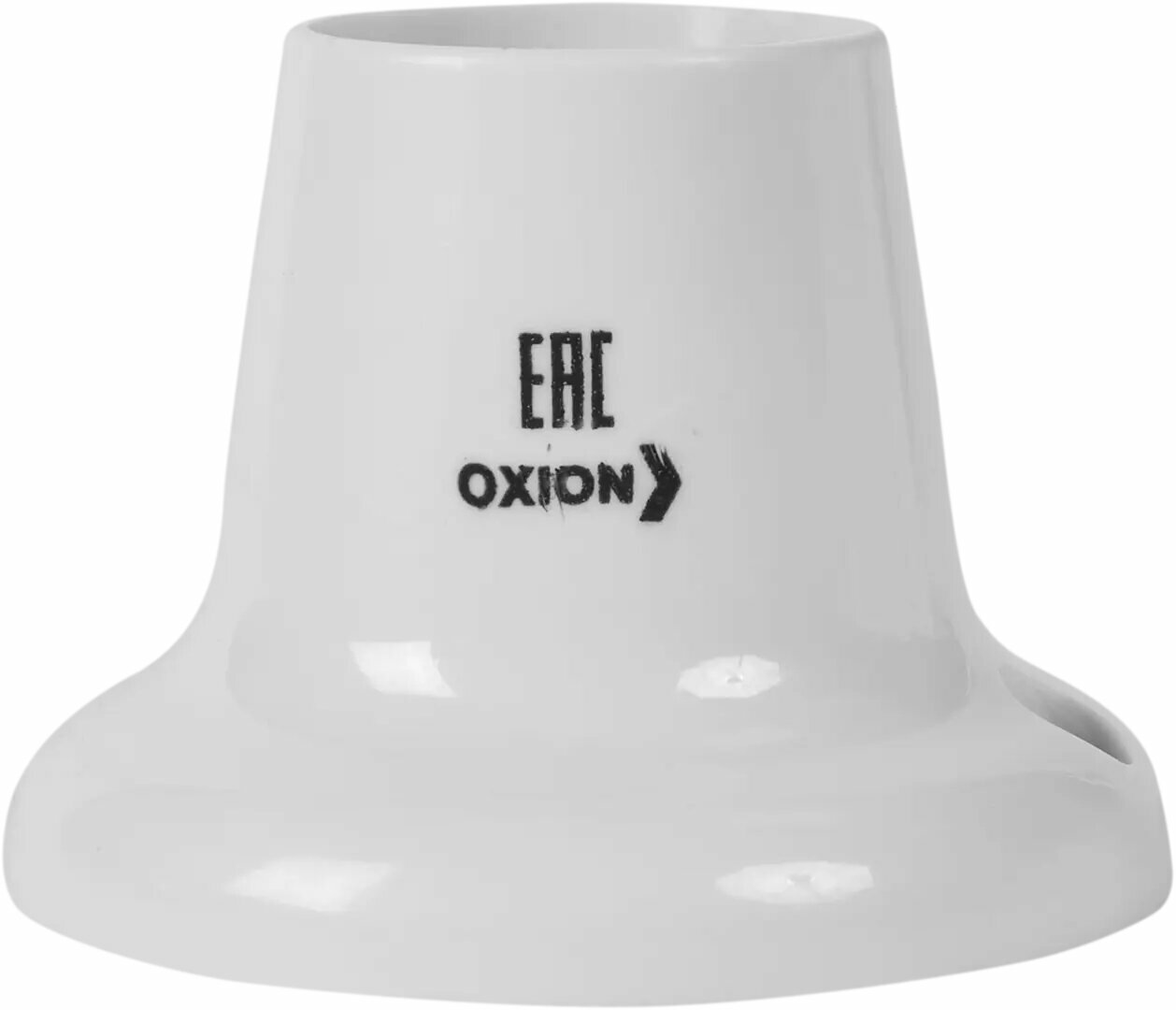 Патрон-стойка пластиковая E27 Oxion прямая цвет белый