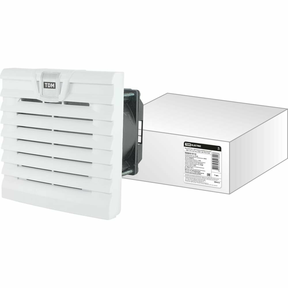 Универсальный вентилятор с фильтром TDM ВФУ 19/13 м3/час 230В 12Вт IP54 SQ0832-0110