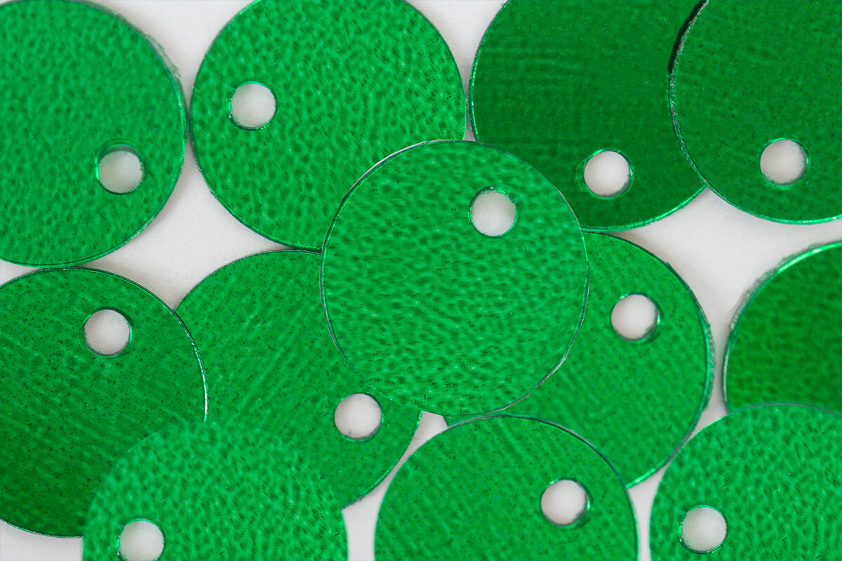 Пайетки россыпью "Zlatka" ZF-11 8 мм 10 г №04 зеленый