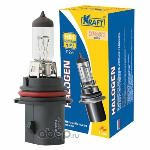 Лампа HB1 12V 65/45W (P29T) Kraft kt700023
