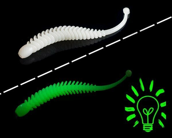 Мягкие приманки Jara Baits Trout Series BOXTER-70 Сыр # 033 Glow (10шт), в банке