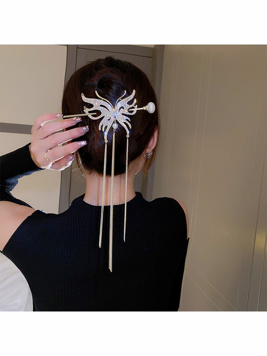 Китайская шпилька палочка Butterfly для волос