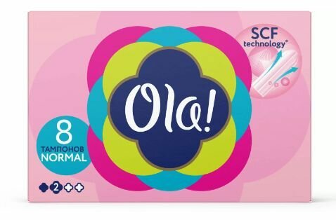Ola! Тампоны гигиенические, NORMAL, Шелковистая поверхность, 8 шт
