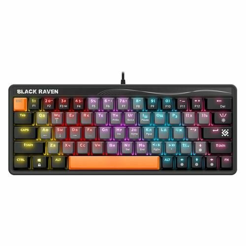 Клавиатура Defender Black Raven GK-417, USB, серый [45413]