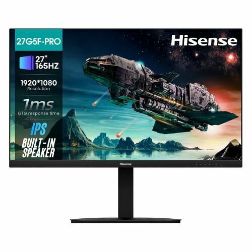 27" Монитор Hisense 27G5F-PRO, 1920x1080, IPS, 165Гц, 2хHDMI, 1хDP, черный
