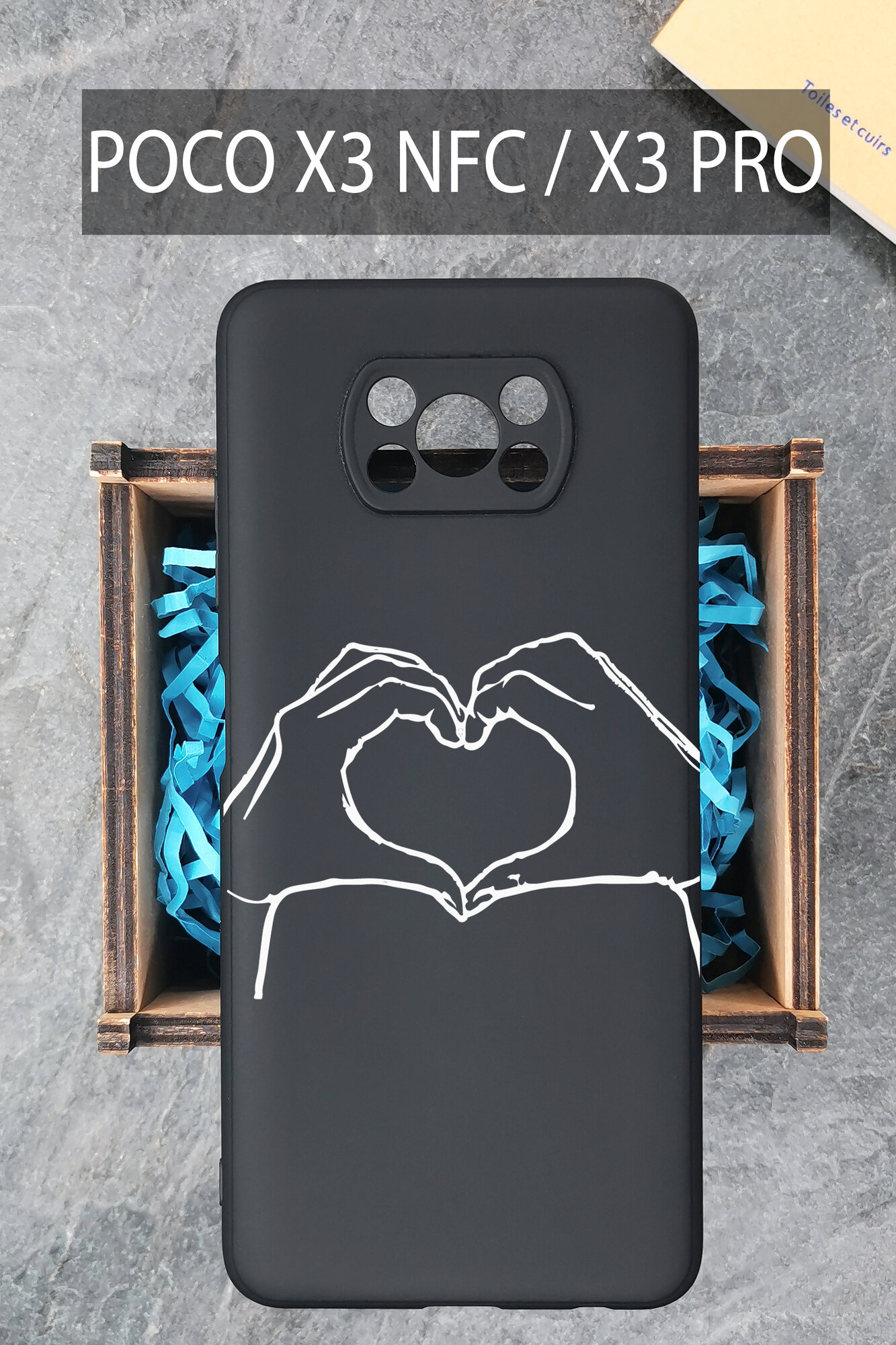 Силиконовый чехол на Poco X3 NFC / Poco X3 Pro с принтом Руки сердце Поко Х3 / Поко Х3 Про