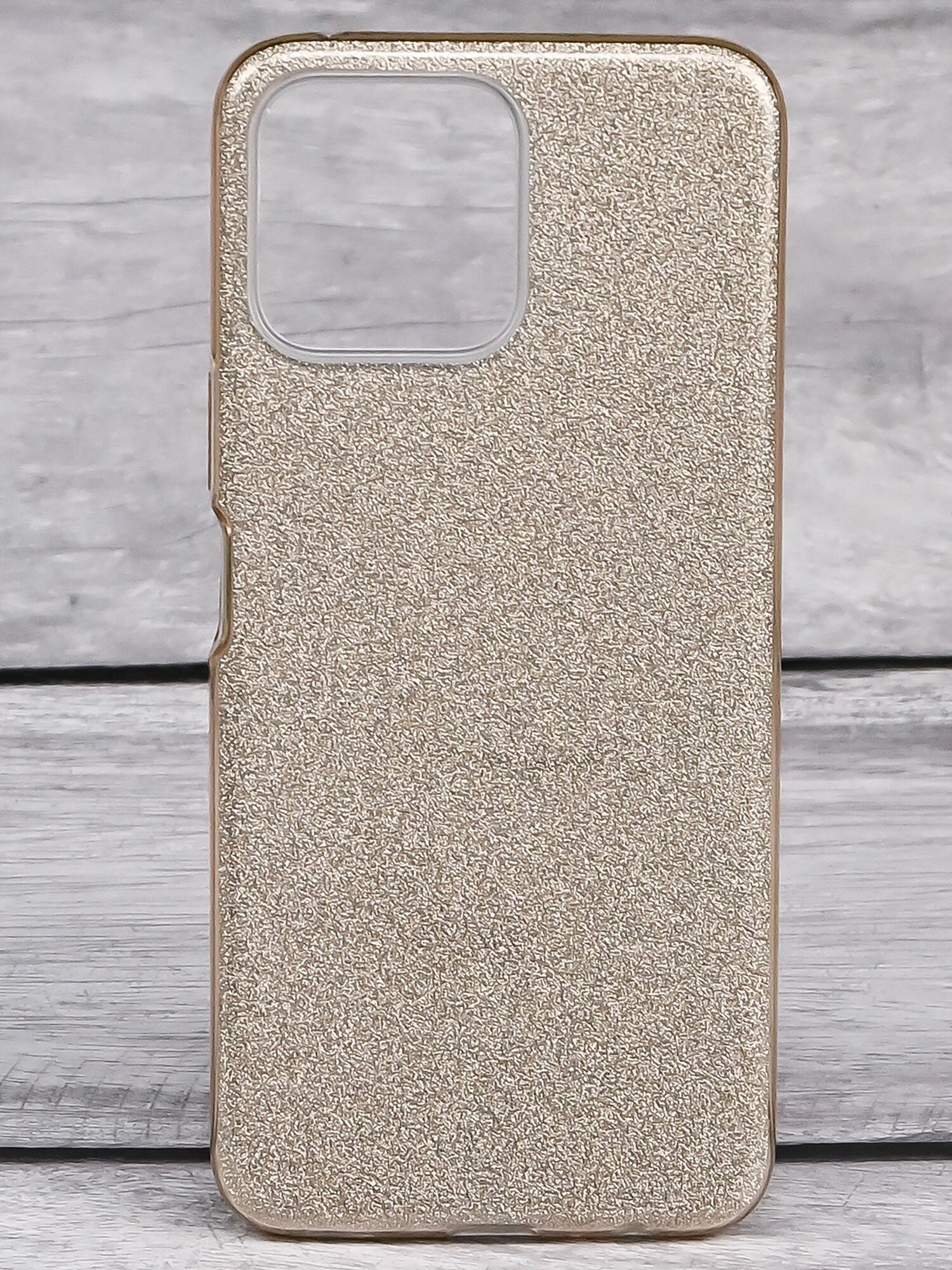 Силиконовый чехол бампер на смартфон Huawei Honor X8 4G 2022 переливающийся с блестками, защитная блестящая накладка для телефона Хуавей хонор х8