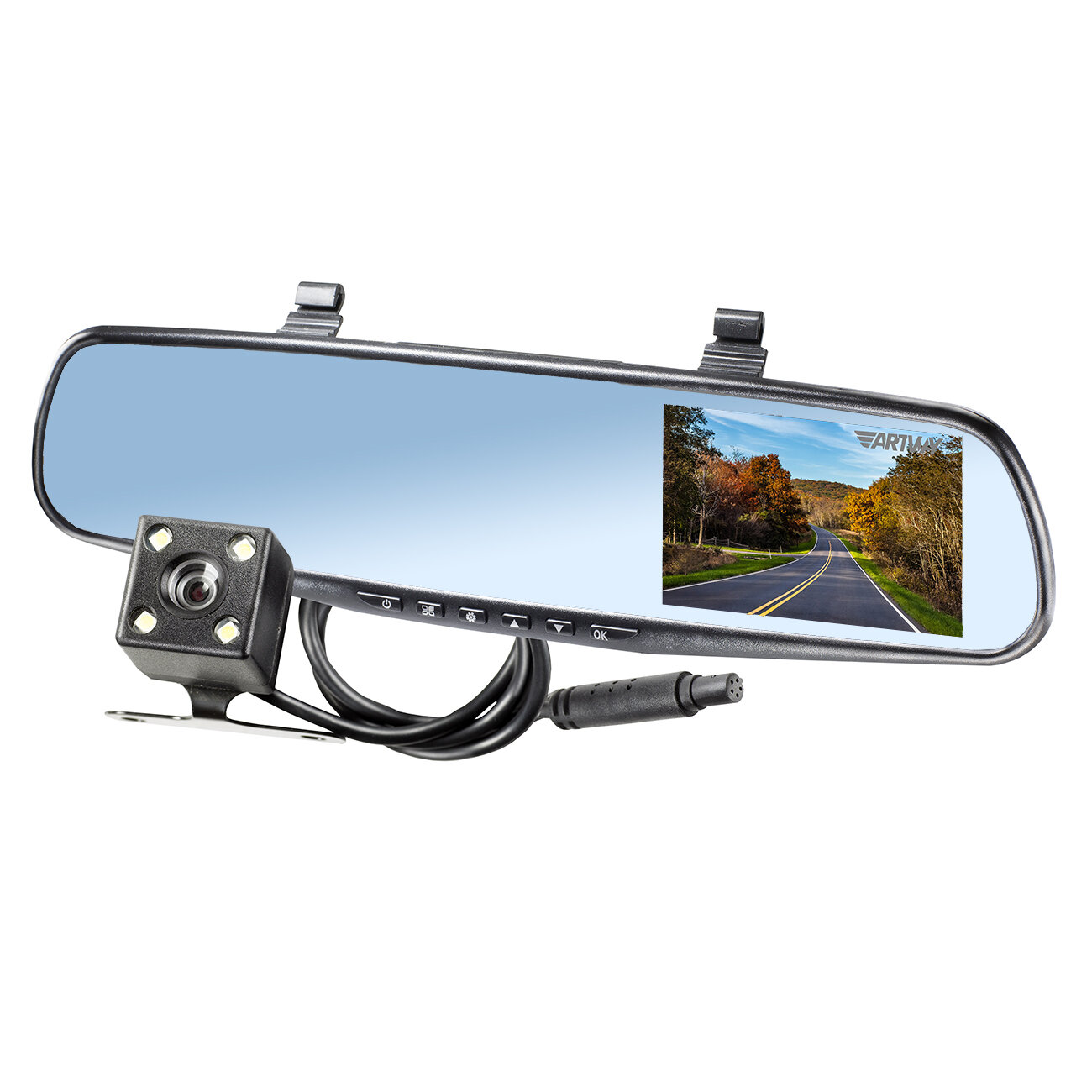 Видеорегистратор зеркало Artway AV-600 3в1 (2камеры, передняя FullHD, ParkAssist)