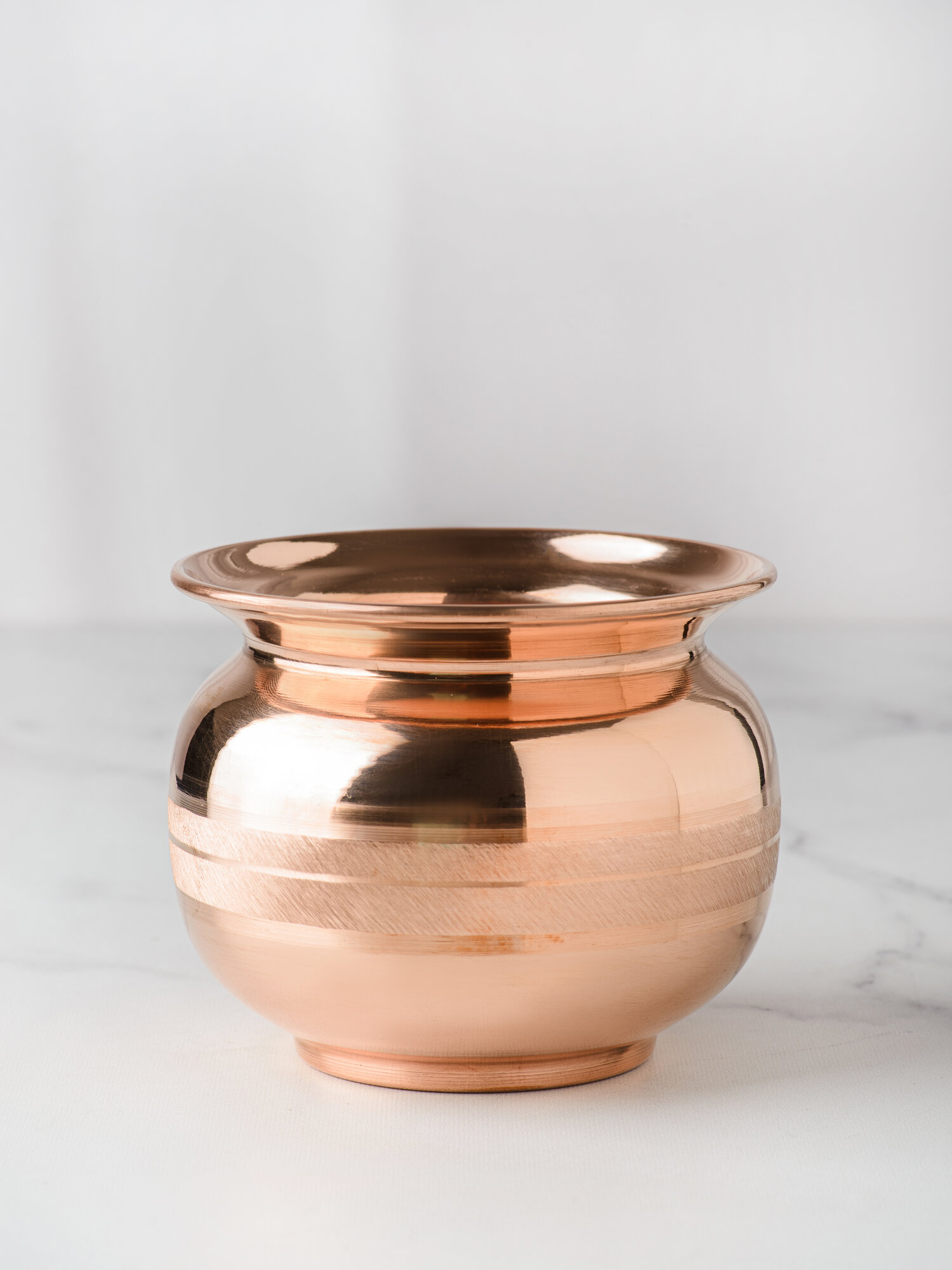 Лота медная для настаивания воды 400мл, вес 124г, диаметр 10см, высота 8см (oxan)