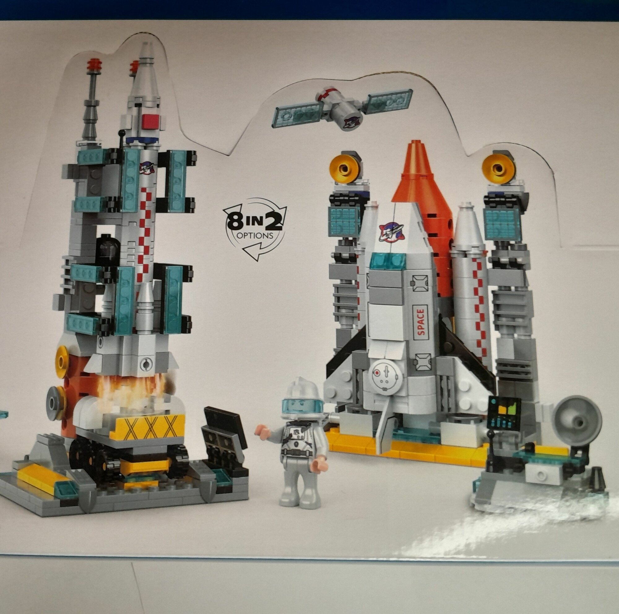 Конструктор COGO "Космическая станция", в комплекте 8 конструторов, пластик, 3-9 лет