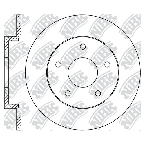 Диск тормозной задний для автомобиля Mazda, NIBK RN1373 (1 шт.)