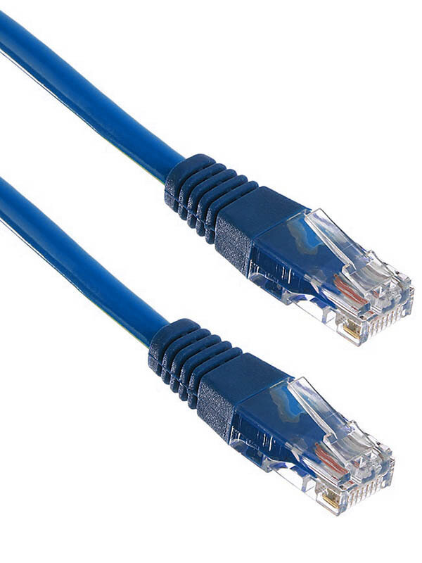 Кабель патч-корд U/UTP 5e кат. 0,5м. Cabeus PC-UTP-RJ45-Cat.5e-0.5m-BL-LSZH
