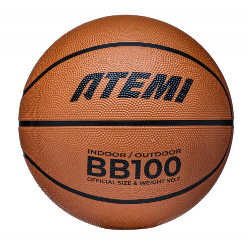 Мяч баскетбольный Atemi , р. 7, резина, 8 панелей, BB100N, окруж 75-78, клееный