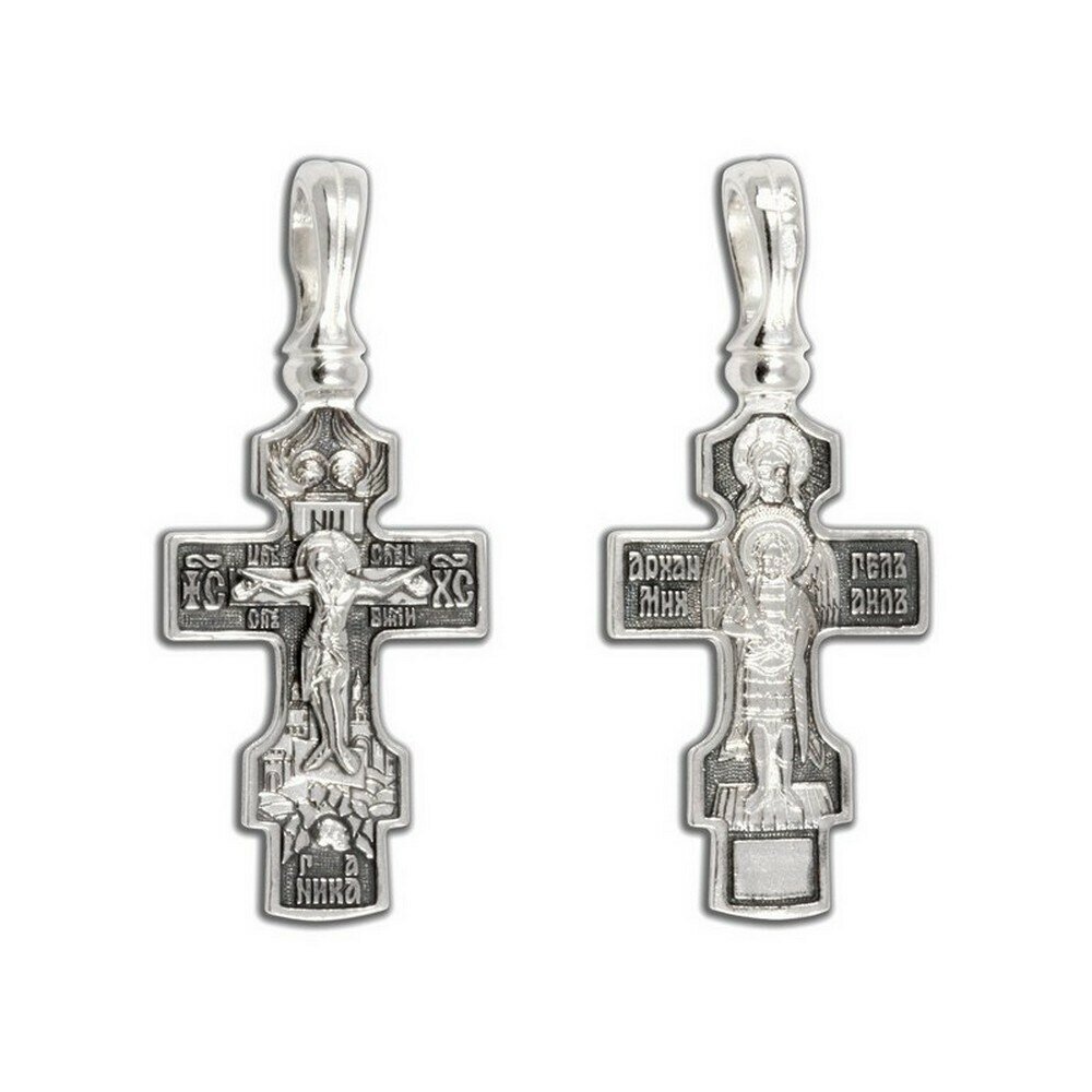 Крестик, серебро, 925 проба, чернение