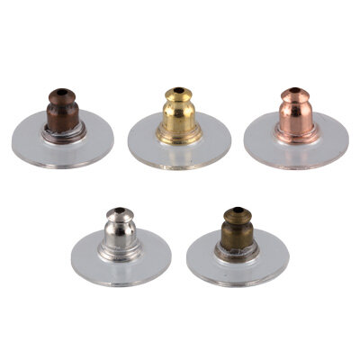 Zlatka' Застёжки для пусет MFZ-01-MS04 12×7 мм, набор из 10 шт, мелкие детали, для пирсинга цвет под никель