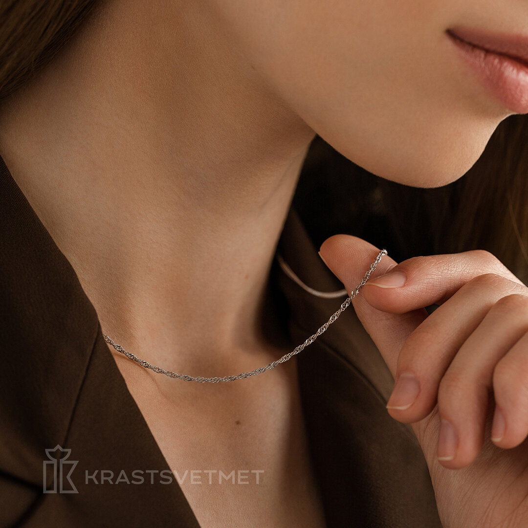 Цепь серебро, 925 проба, родирование