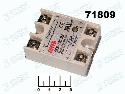 Оптореле 3-32VDC 100A/24-380VAC SSR-100DA