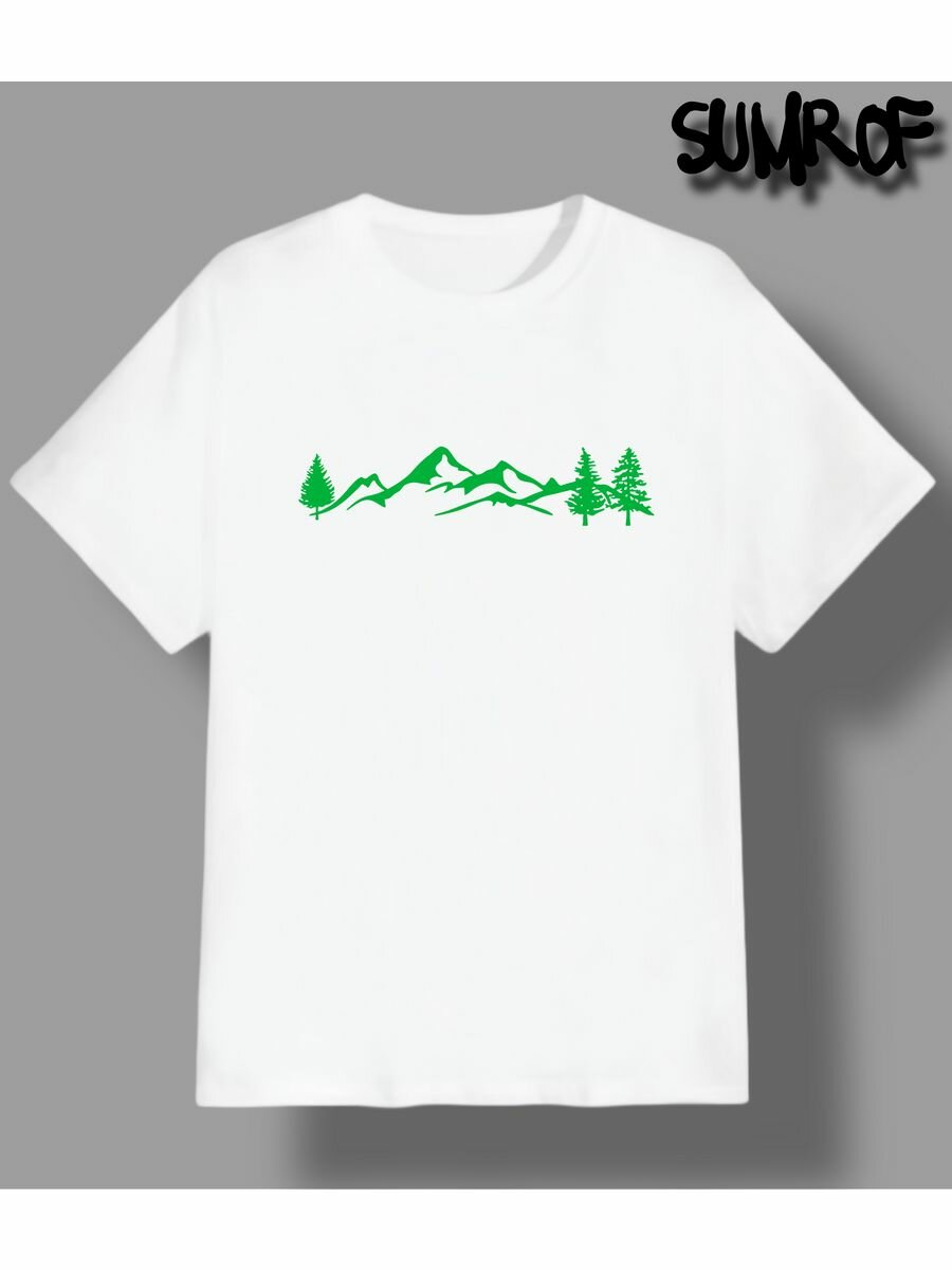 Футболка природа горы лес