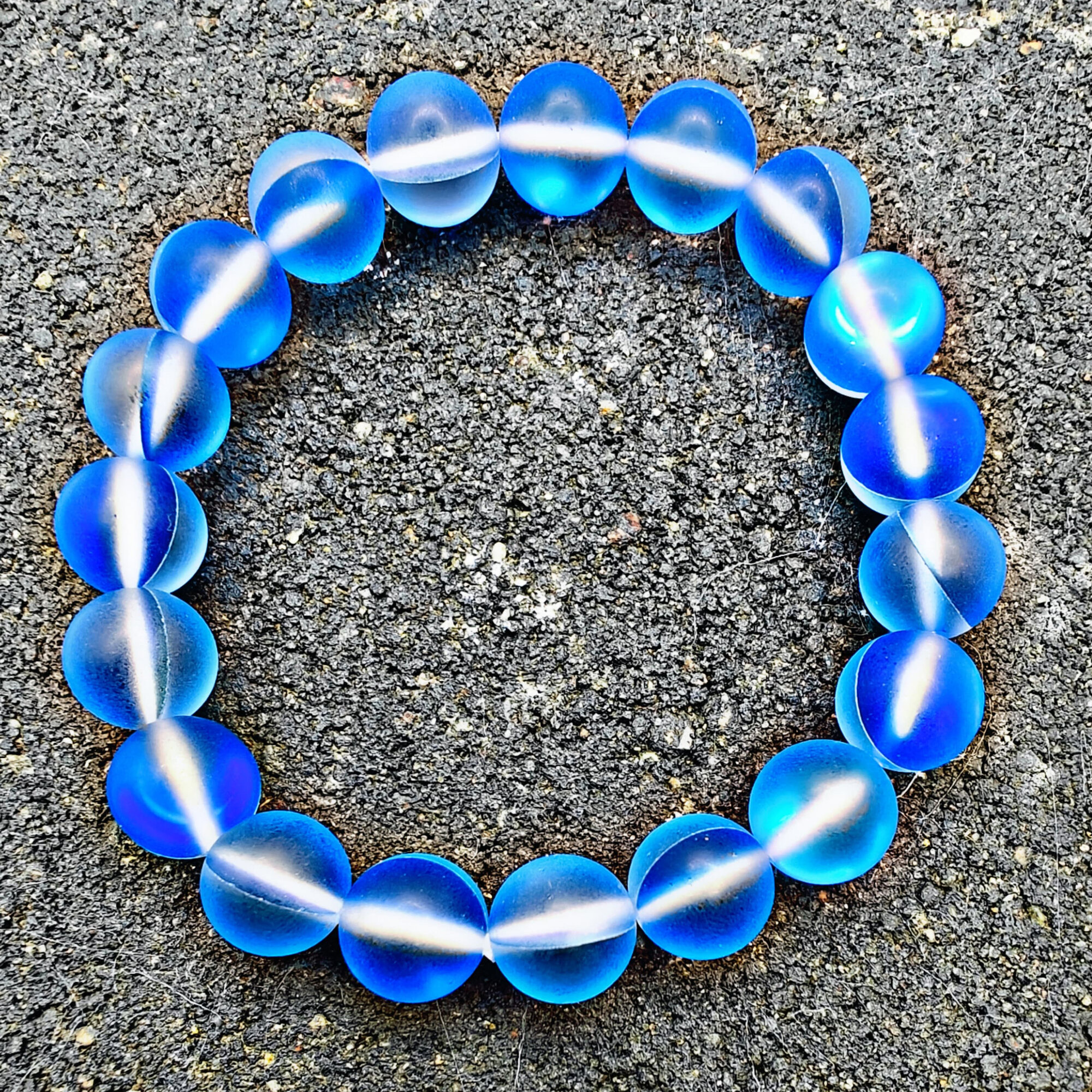 Браслет-нить, опал синтетический