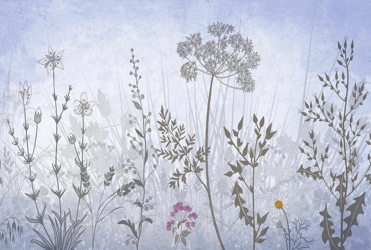 Фотообои/ F-379 Луговая трава с цветами 400х270-1Divino