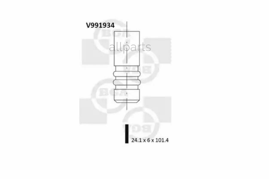 BGA V991934 Клапан выпускной FORD [SHDC, HWDA, HWDB, SHDA, SHDB]