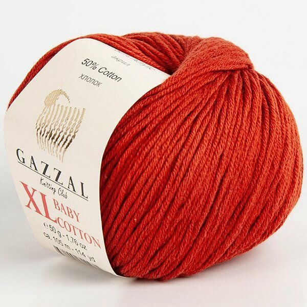 Пряжа Gazzal BABY COTTON XL 3453 терракот (5 мотков)