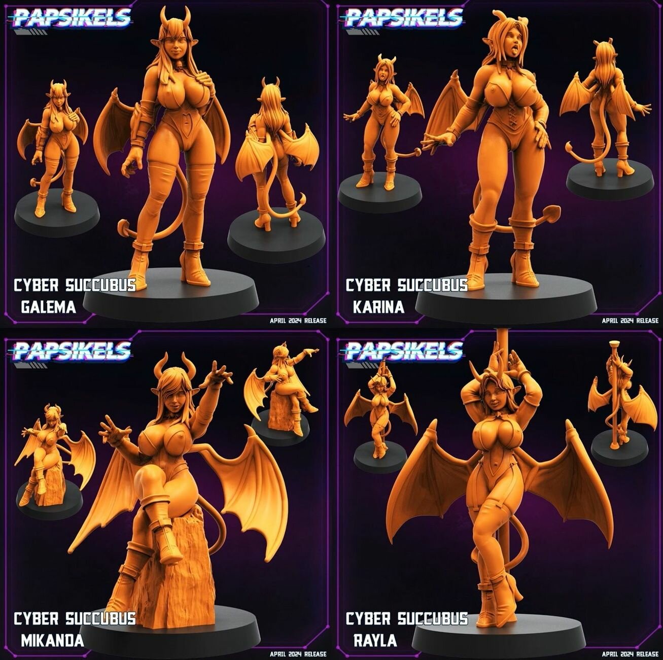 Миниатюра Warhammer Chaos Slaanesh Daemonettes/ Succubus