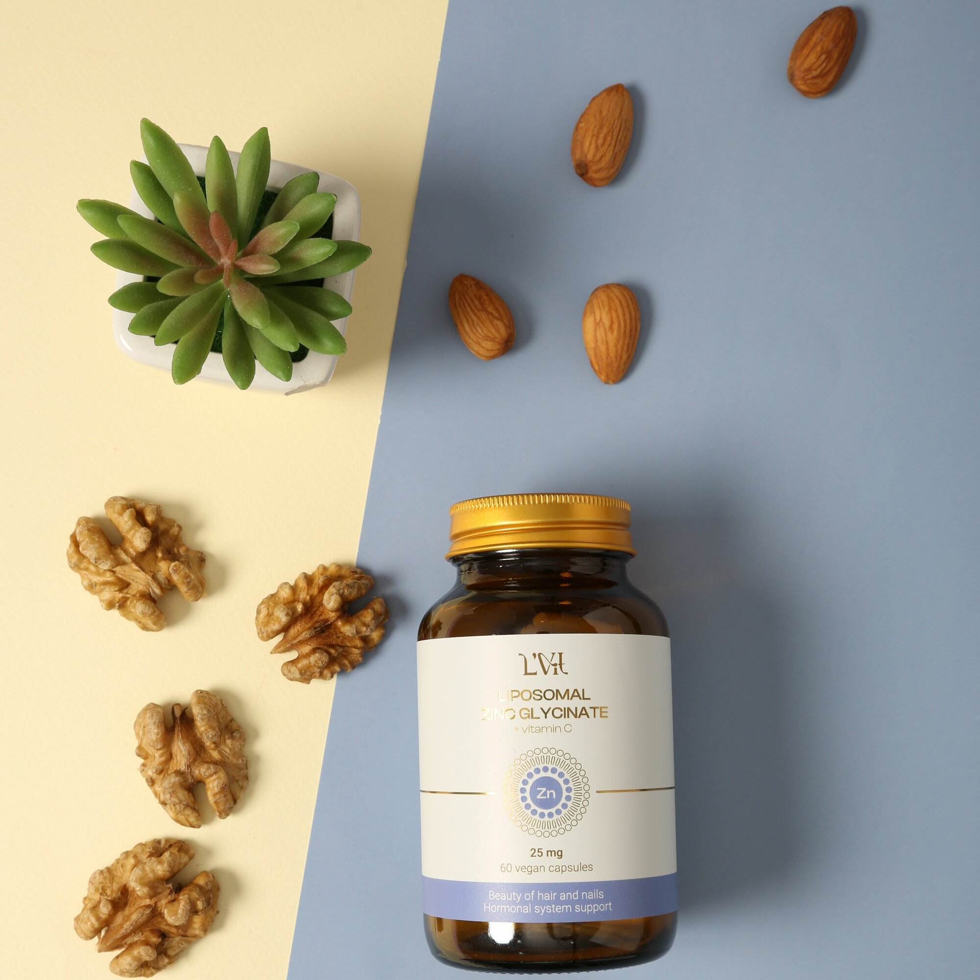 Липосомальный Цинк + Витамин С, банка 60 капсул (без диоксида титана)