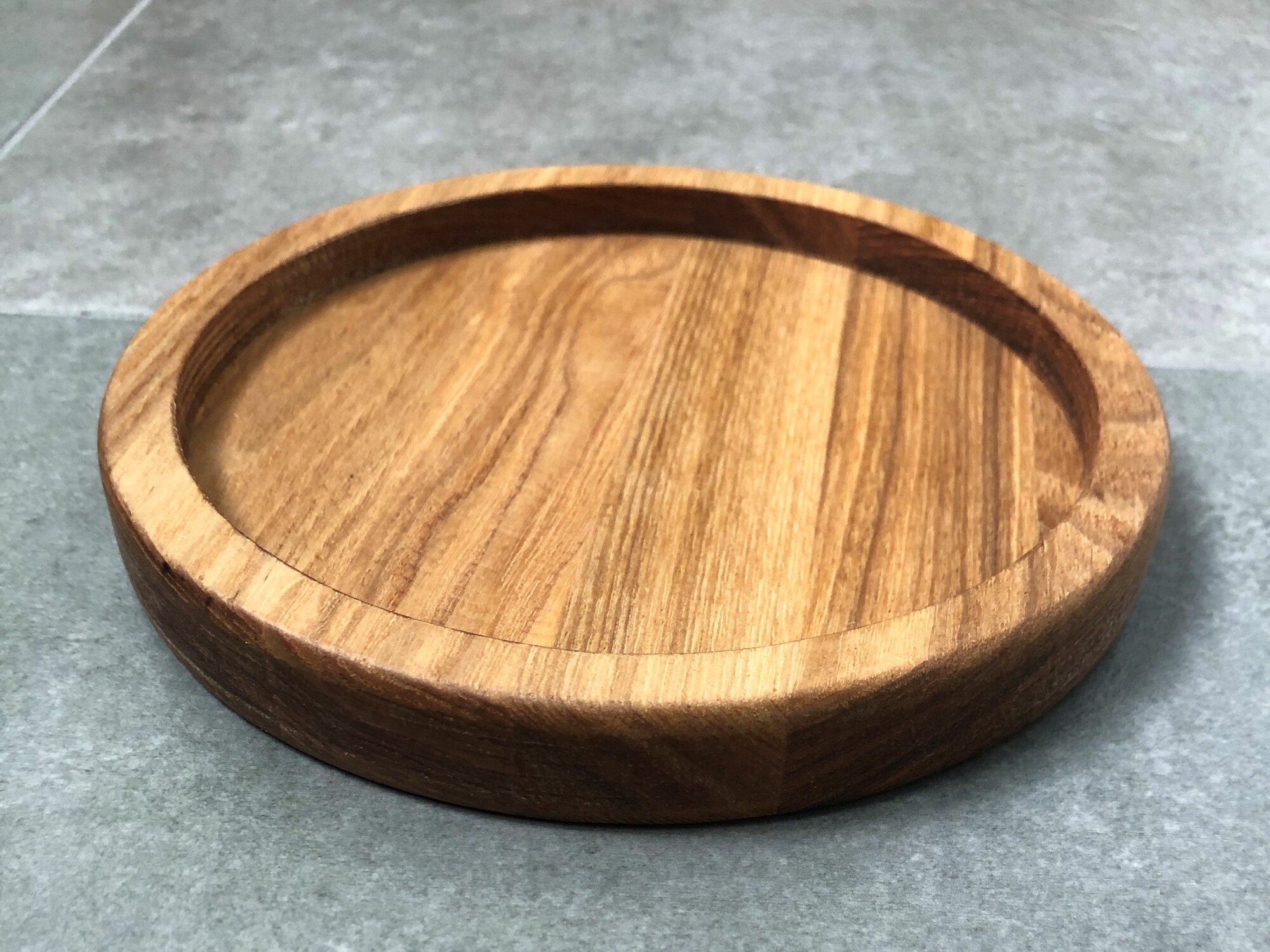 Менажница деревянная из дуба 15х2 см, подставка, тарелка, блюдо для подачи закусок