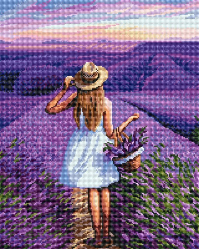 Набор Алмазное Хобби #Ah5384 Лавандовая мечта, Алмазная Мозаика, 40 х 50 см