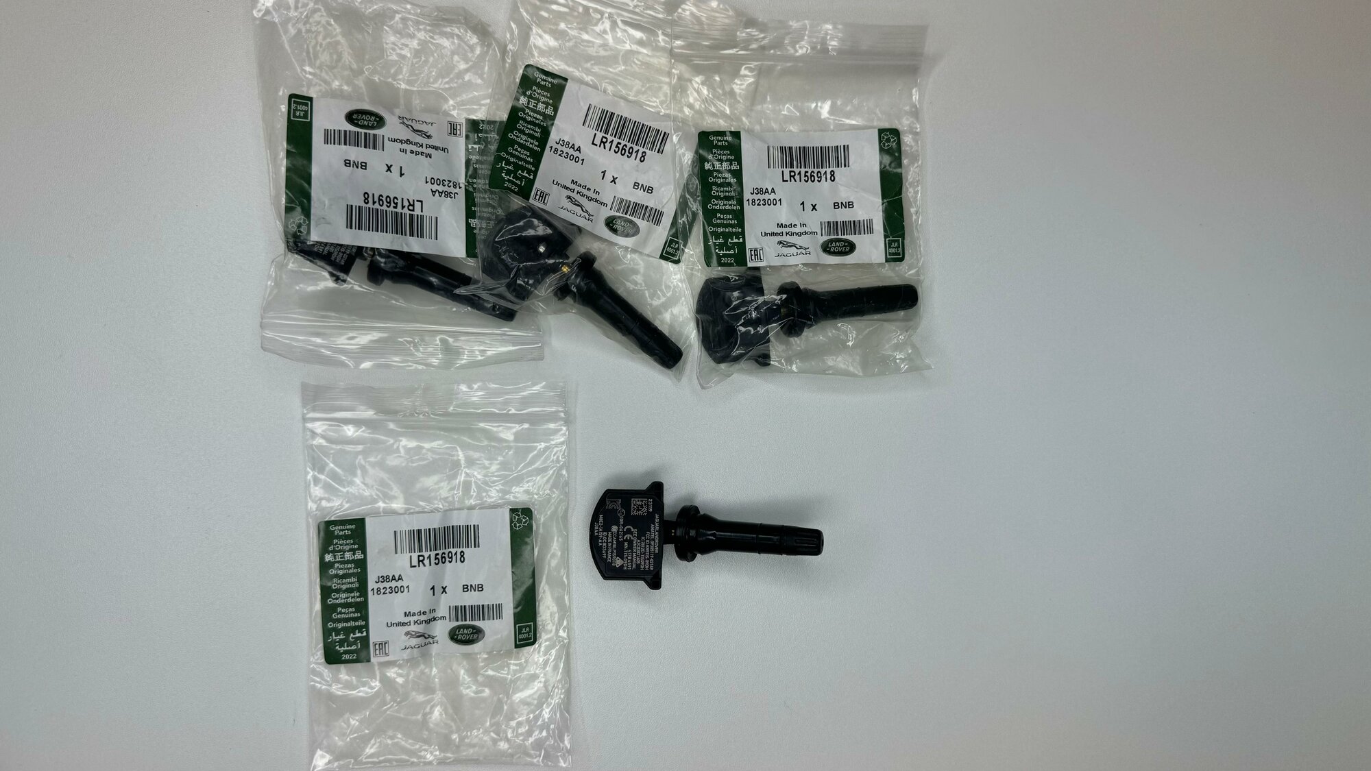 Комплект датчиков давления шин Land Rover и Jaguar