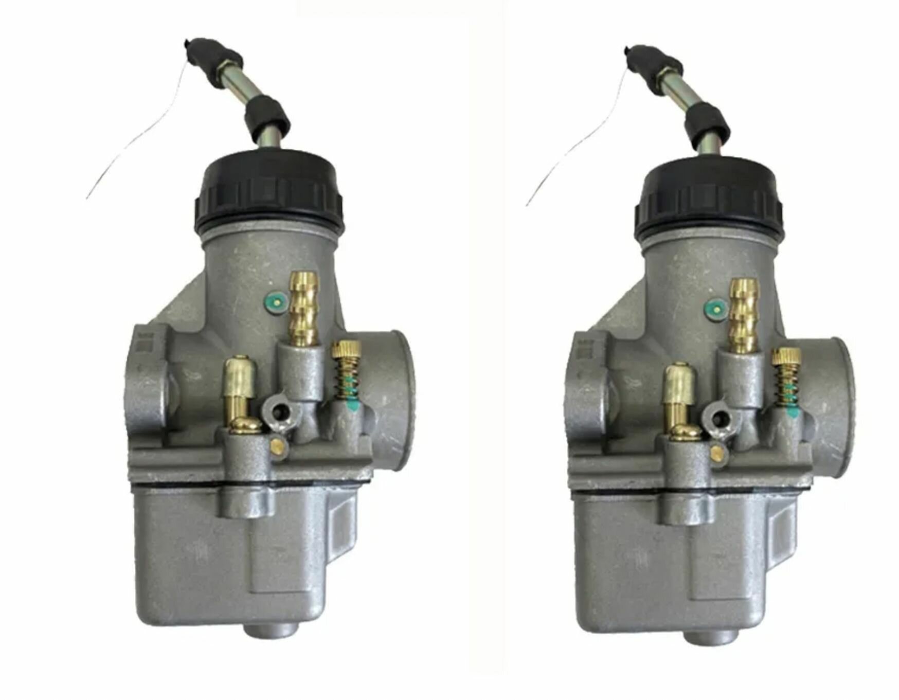 Комплект Карбюраторов К68У-01+ К68У (левый + правый) CB мотоцикла Урал (круглая заслонка), (прокладка и свечка в комплекте).