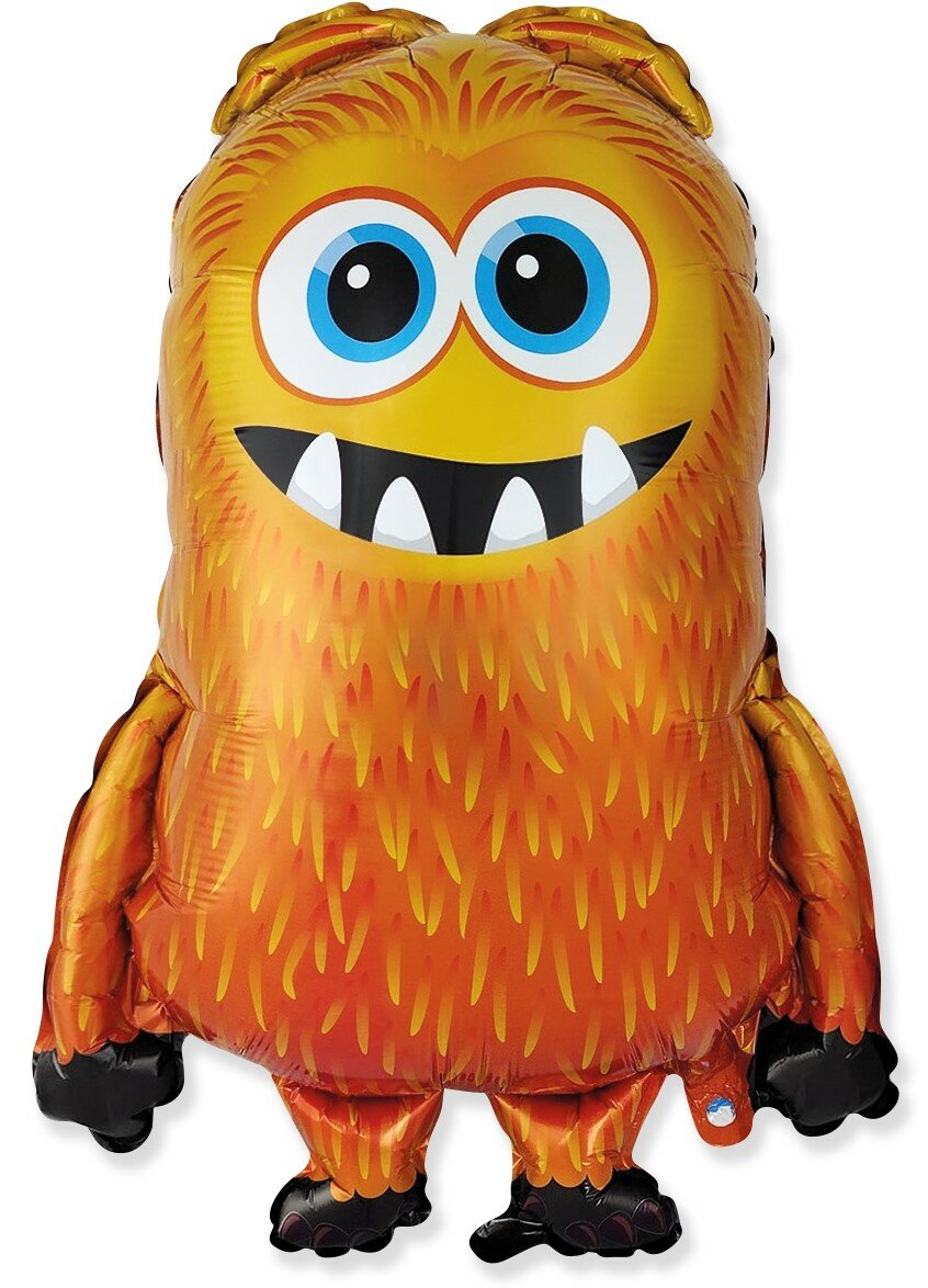 Шар (29'/74 см) Фигура, Монстрик, Оранжевый, 1 шт.