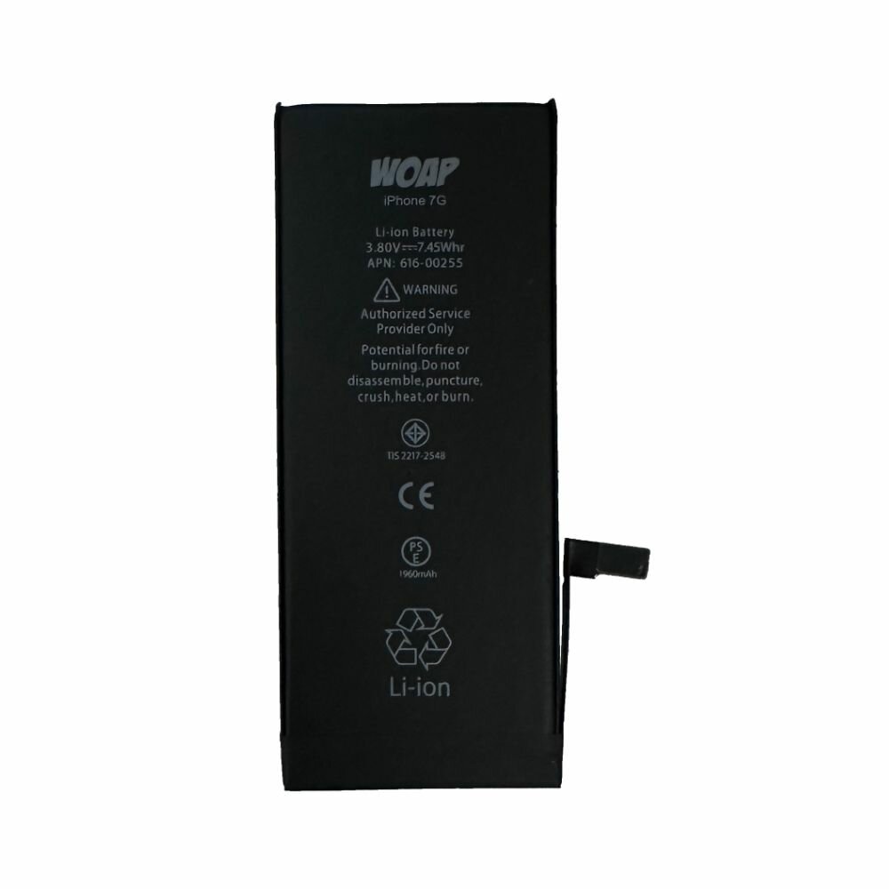 Аккумулятор для iPhone 7 WOAP (1960 mAh) A1660, A1778, A1779 — запасная часть для ремонта смартфона
