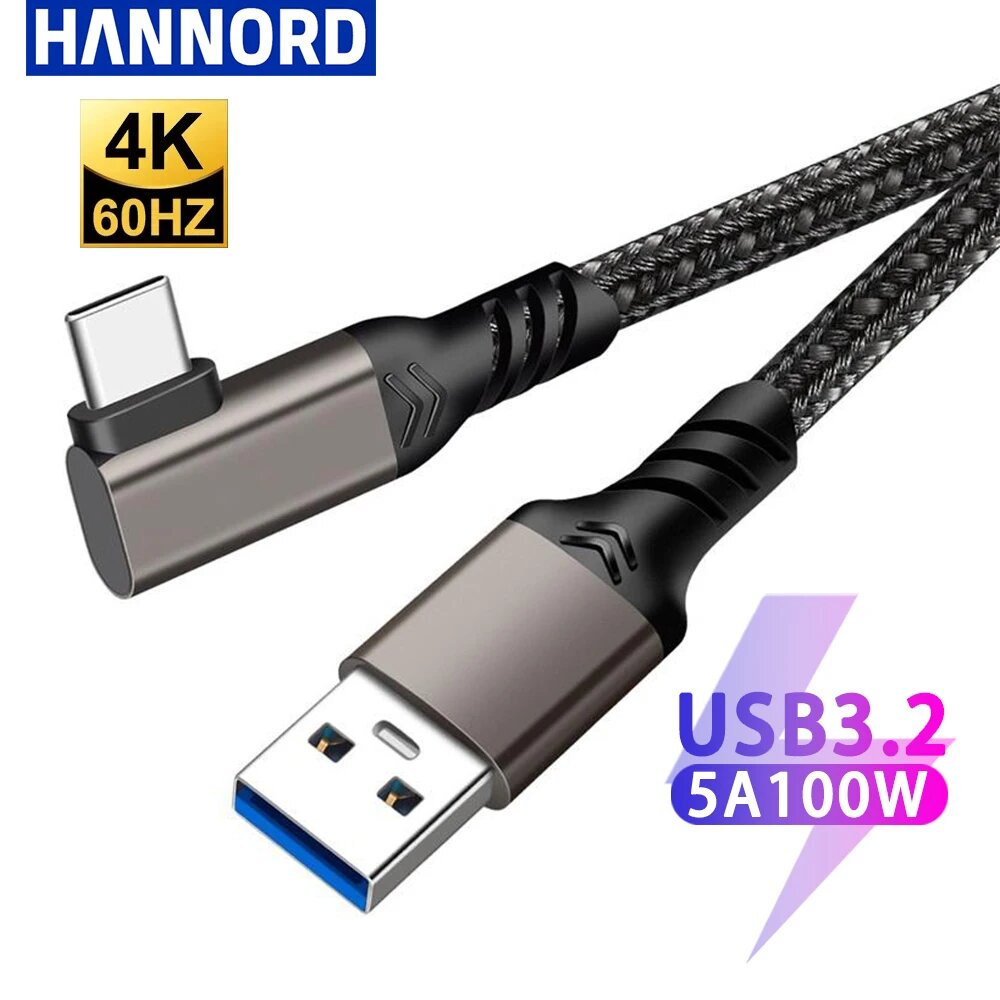 Hannord USB 3.2 Gen 2 кабель для Oculus Quest 1/2 0,5 м