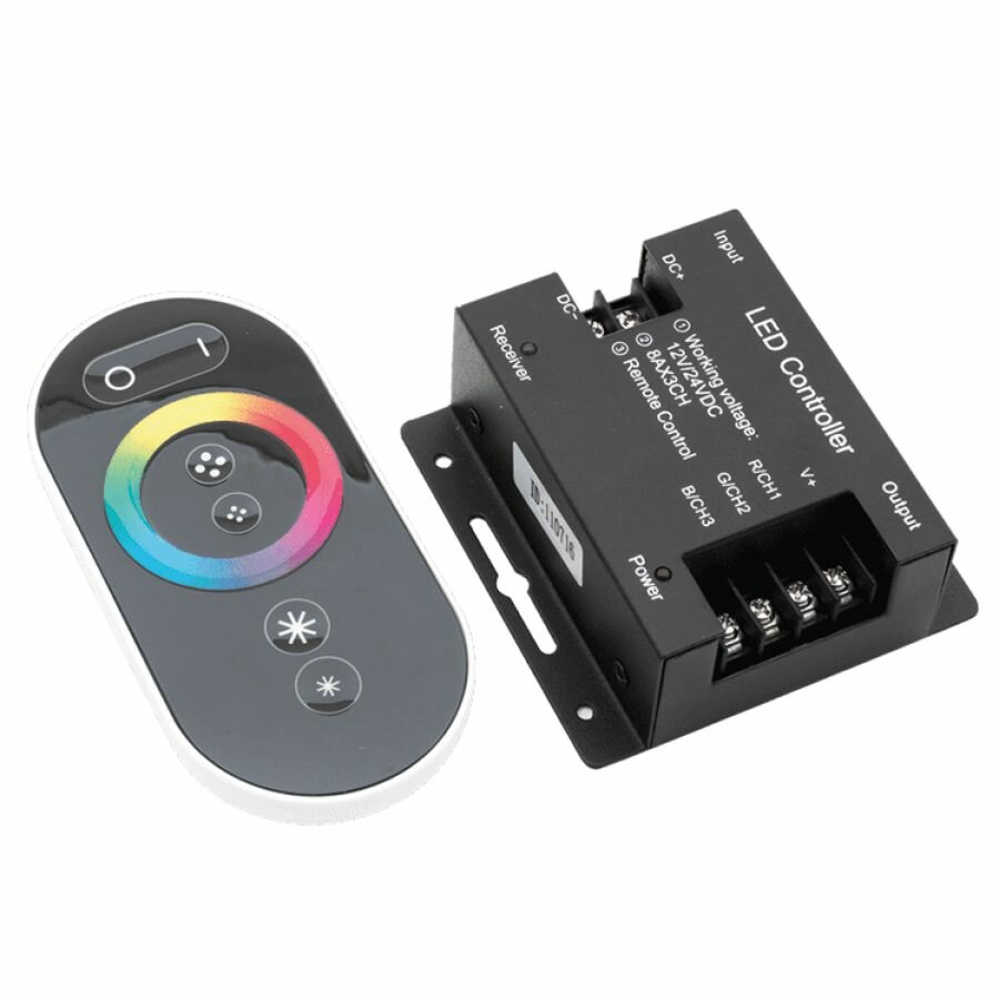 Трехканальный контроллер для светодиодной ленты Led controller touch 24А 12/24 В