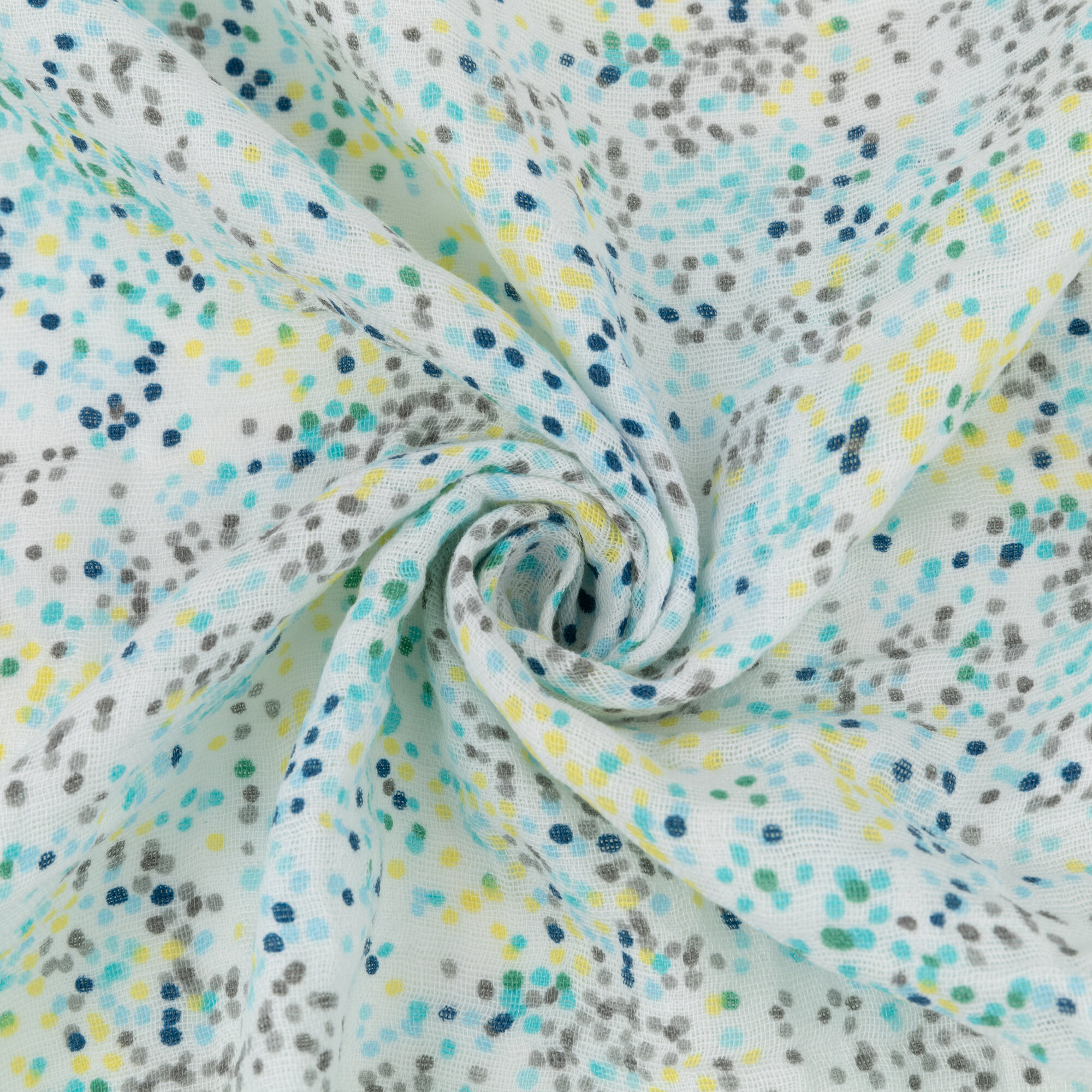 Ткань муслиновая отрез 100x125 см 100% хлопок "PEPPY" EMBRACE, Shannon Fabrics, fundot blue