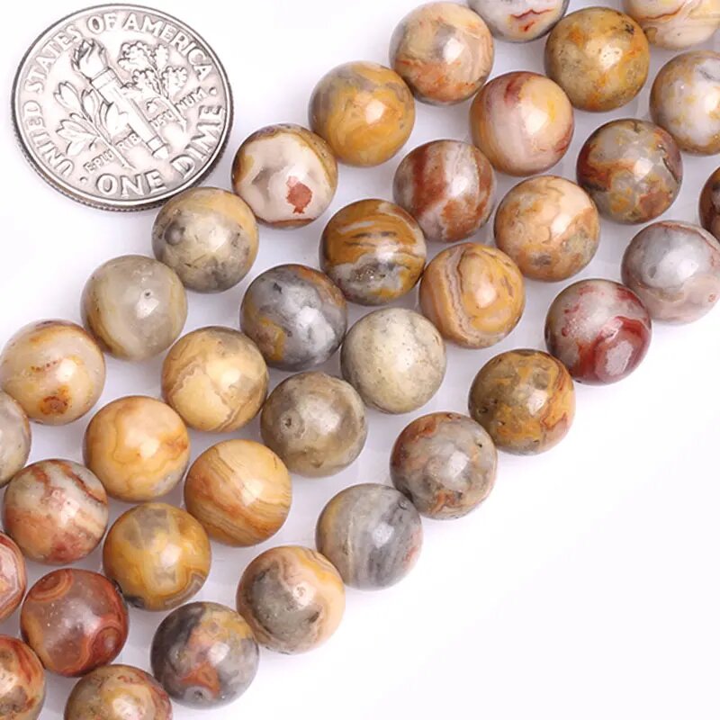 Кружевные Агаты бусины 6мм 8мм GEM-inside 10mm (38pcs per str)