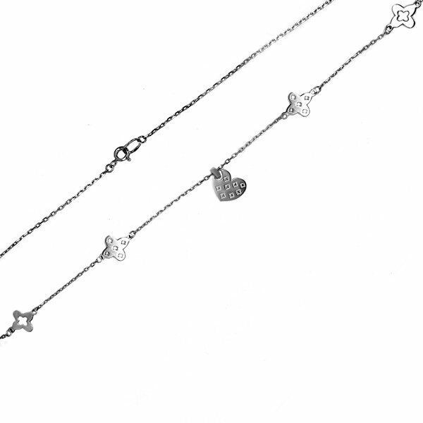 Колье, серебро, 925 проба, родирование