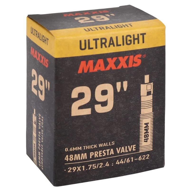 MAXXIS Велокамера MAXXIS ULTRALIGHT 29x1.75/2.40 0.6 мм вело нип. 48 мм