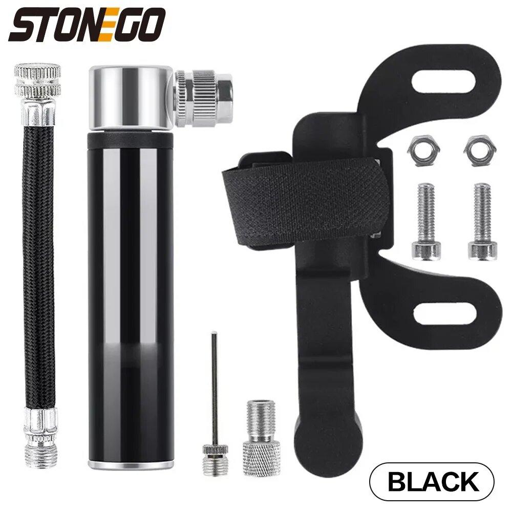 Велосипедный мини-насос STON GO, черный, 120 PSI