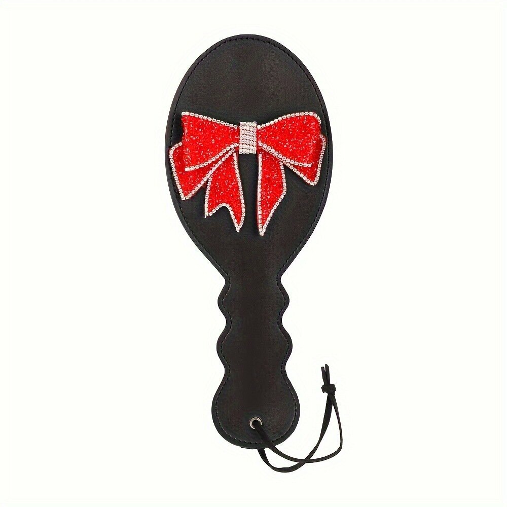 Сексуальное сердце из PU кожи с короткой ручкой, ручная работа, бриллиантовый бант, BDSM, тренировка для пар, взрослые игрушки