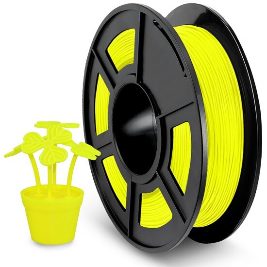 Пластик NV Print TPU Yellow для 3D печати диаметр 1.75мм длина 165 метров масса 0,5 кг