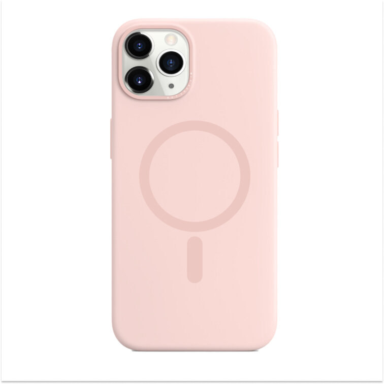 Чехол Silicone Case TKNY MagSafe для iPhone 14 Pro розовый